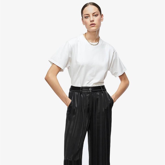 Anine Bing | Pants & Jumpsuits | Anine Bing Hayes Trousers Black Tonal ...